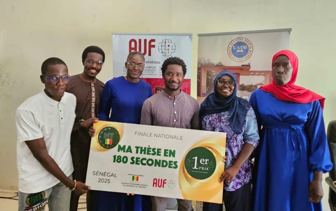 L’UCAD primée à la Finale du concours national « Ma Thèse en 180 Secondes » tenue à l’UADB ...
